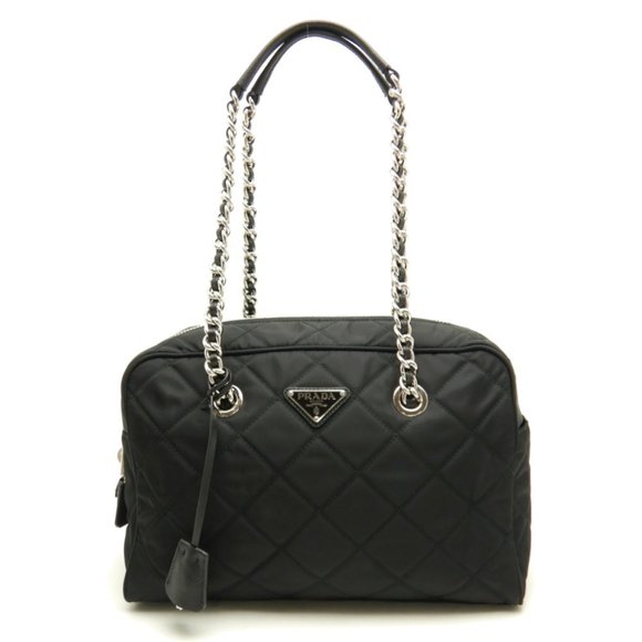 Prada | Bags | Prada Chain Tote Bag Quilted Taste Nylon Black | Poshmark